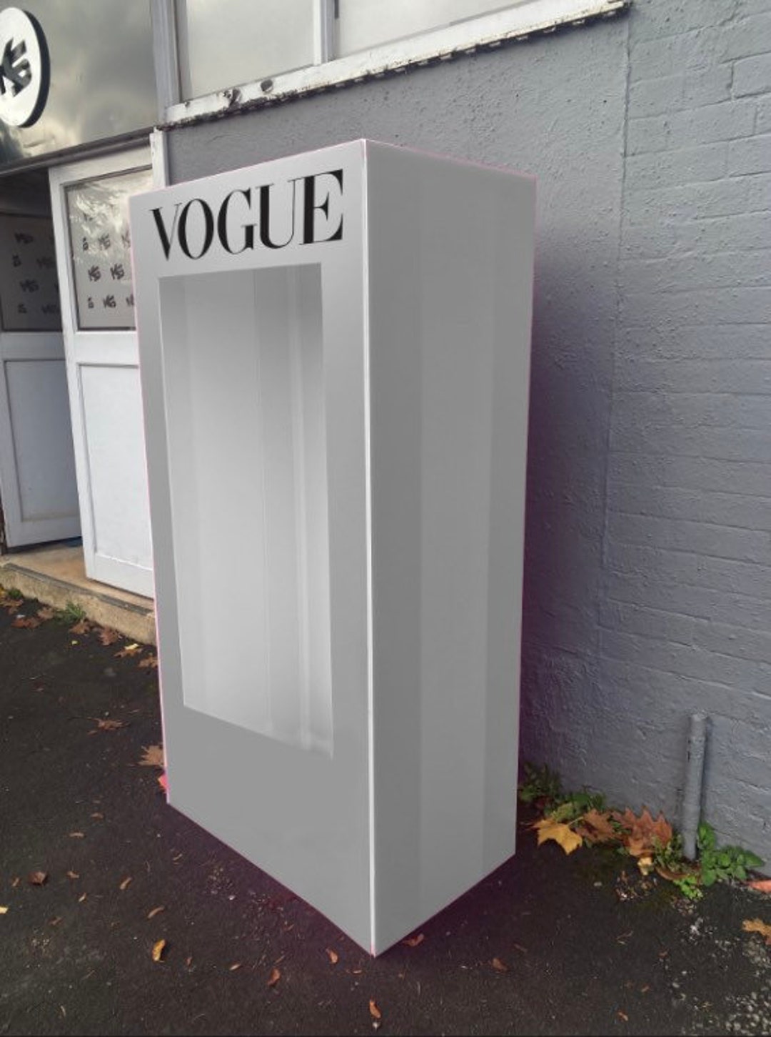 6ft High Life Size Vogue Magazine Selfie Boxwhite Selfie Box Person ...