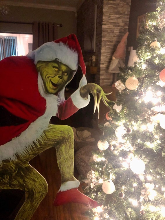 Giant Grinch Christmas 5ft High Plastic Cut - Etsy UK