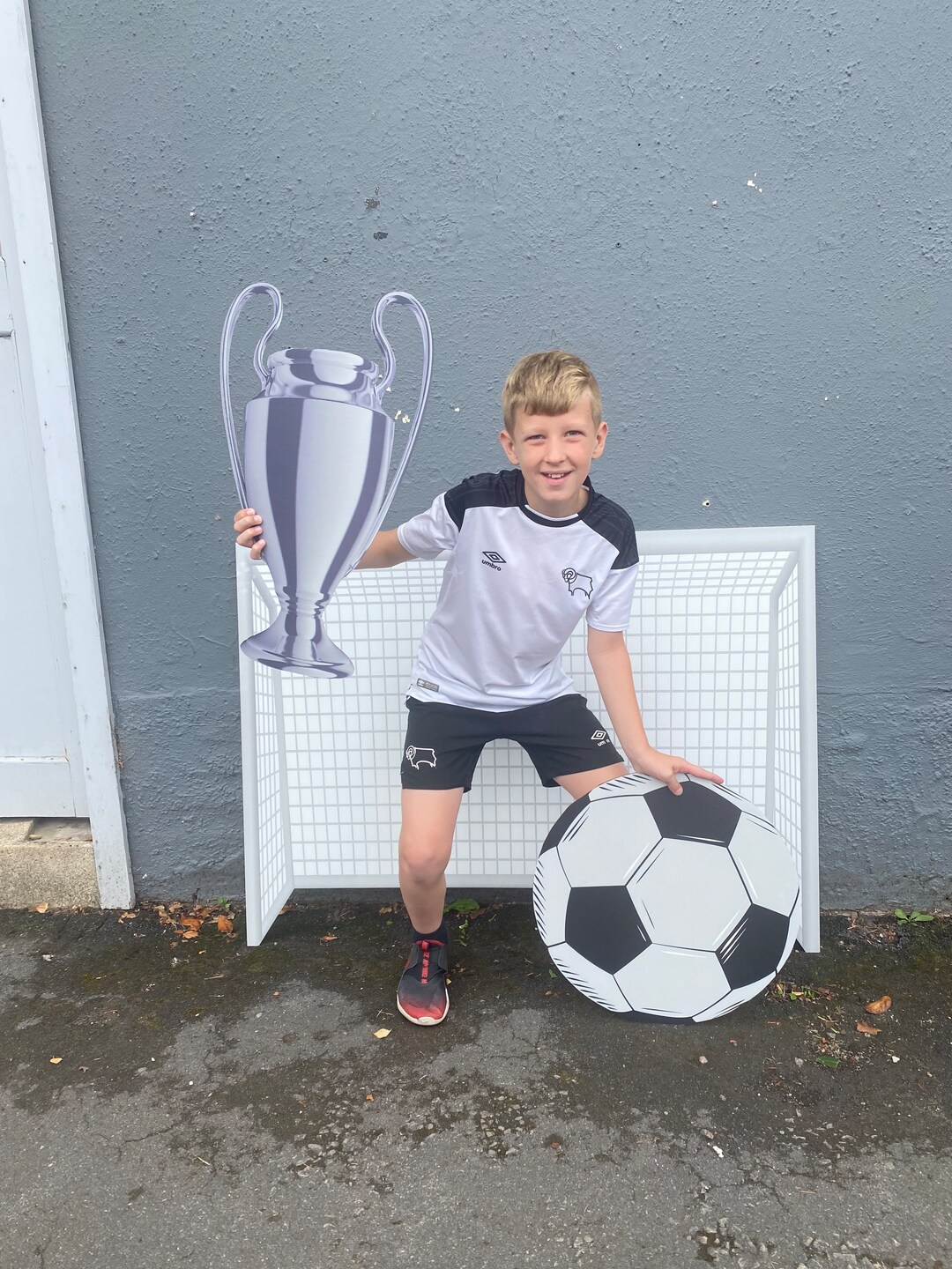 Trio Football Backdrops Footy Son Birthday Plastic Prop Footy Birthday ...