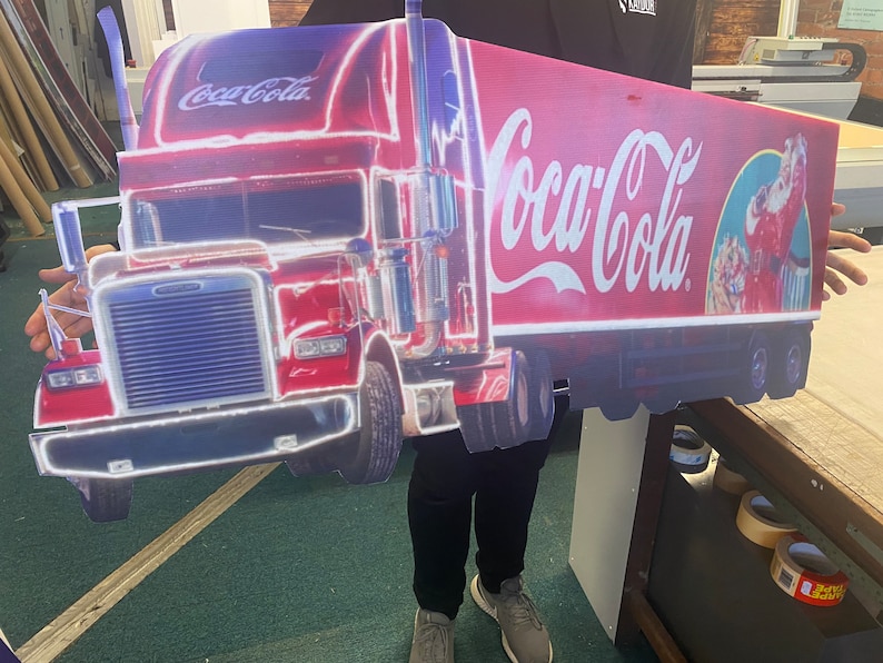 Coca Cola Truck 3ft Wide Cut Out Plastic Suitable for Outdoor Use ...