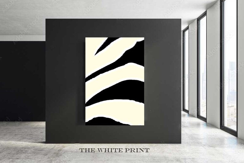 Large Modern Contemporary Wall Art Printable / Stylish B/W ...