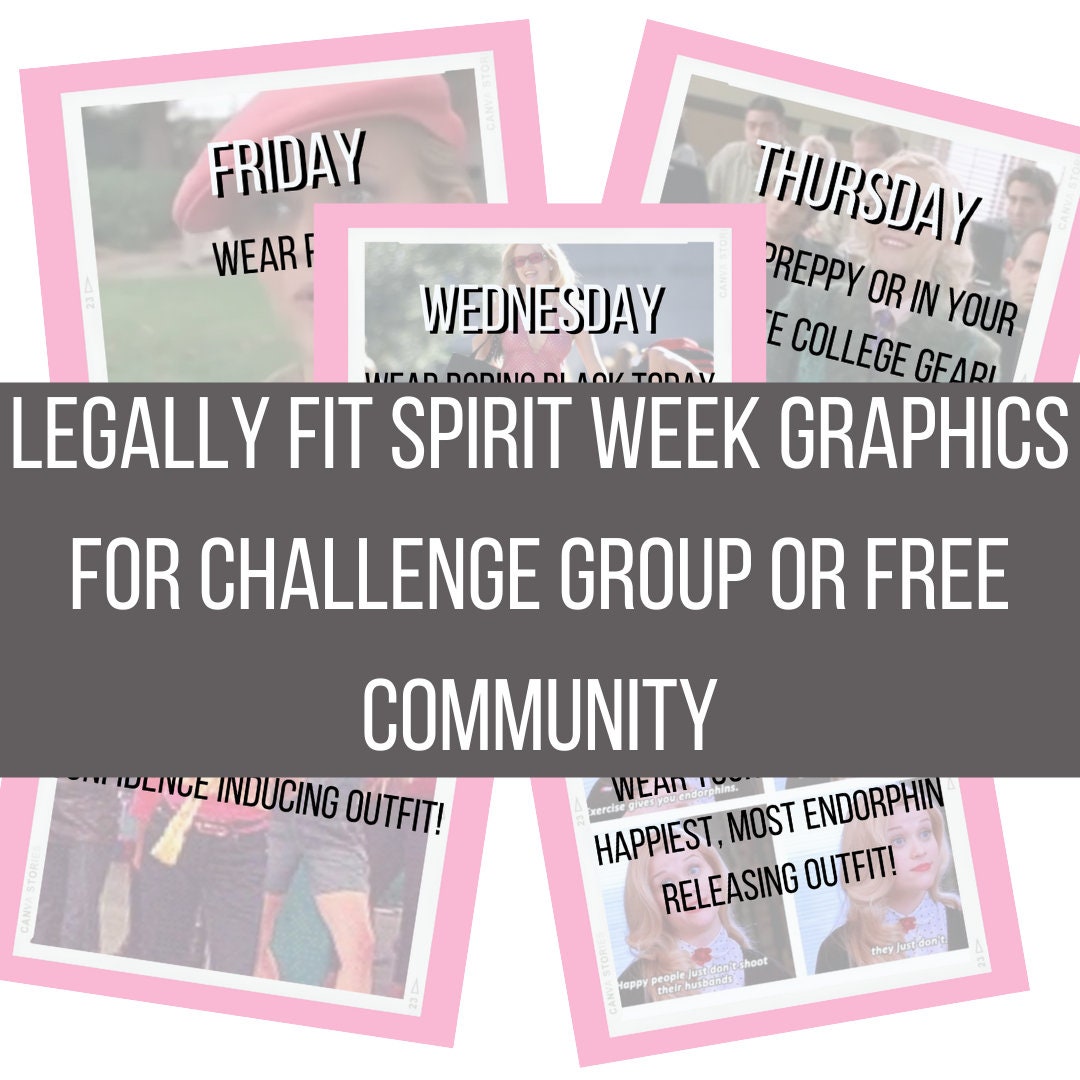 Legally Fit Spirit Week Graphics - Etsy