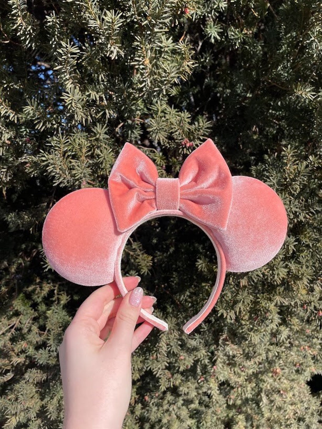 Candy Pink Velvet Mouse Ears, Velvet Mickey Ears, Velvet Minnie Ears ...