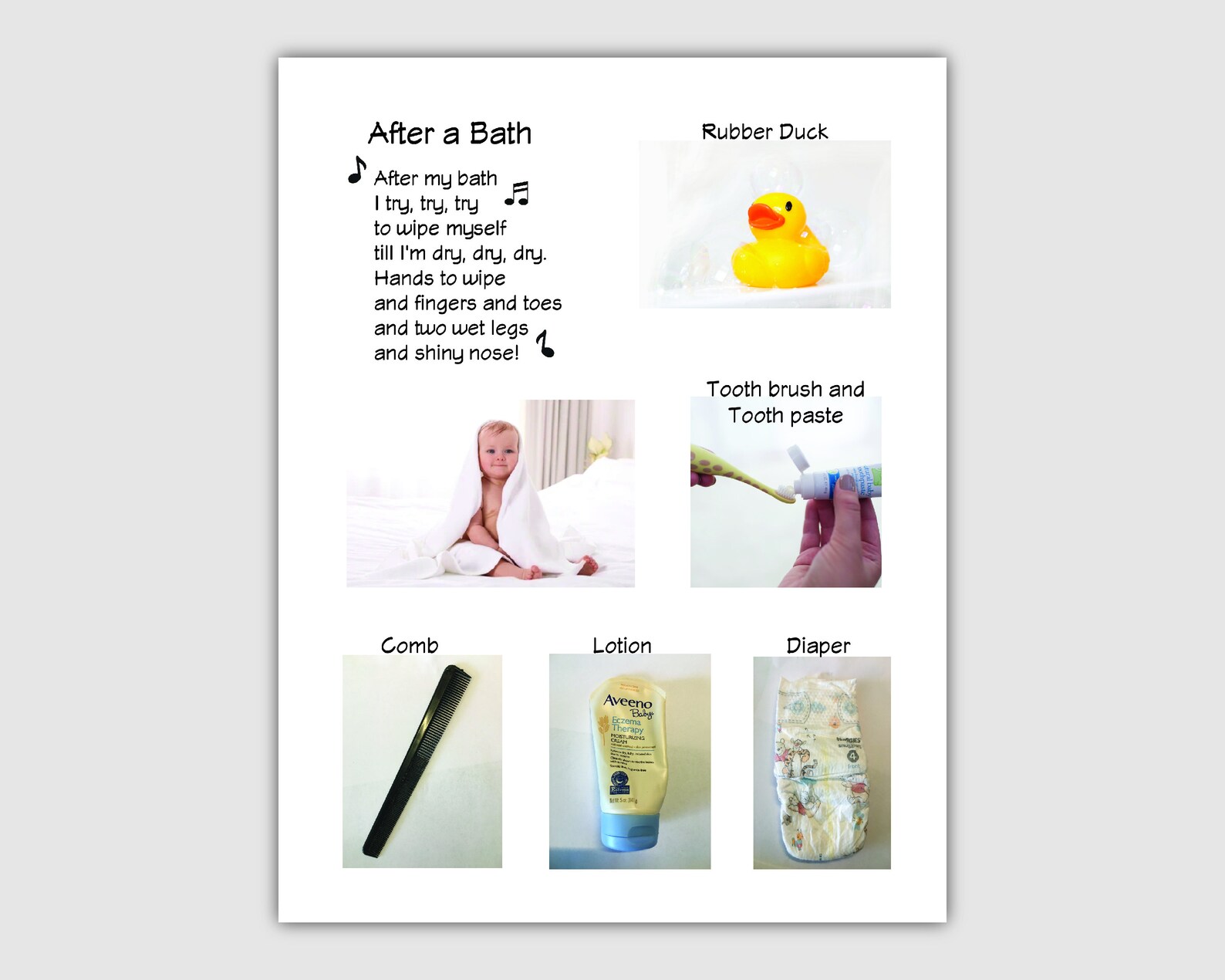 Toddler Learning Bath Time Activity, Kids Printout, Digital Download ...