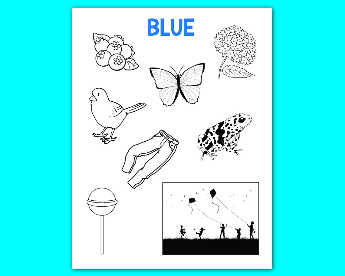 Color by Category Coloring Pages, Red Object Coloring Page, Orange ...