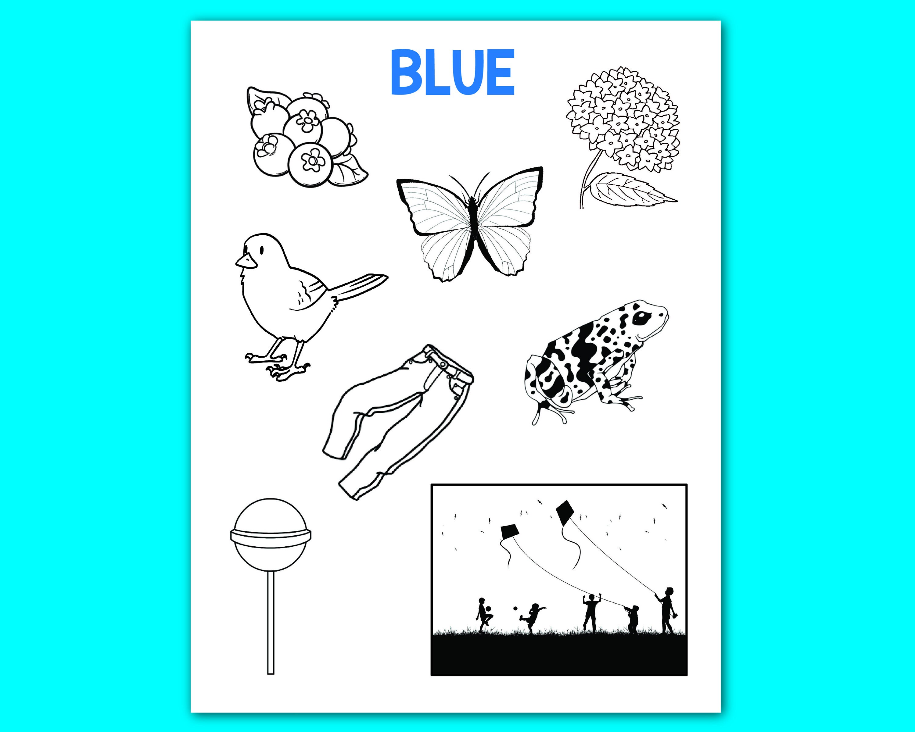 Color by Category Coloring Pages, Red Object Coloring Page, Orange ...