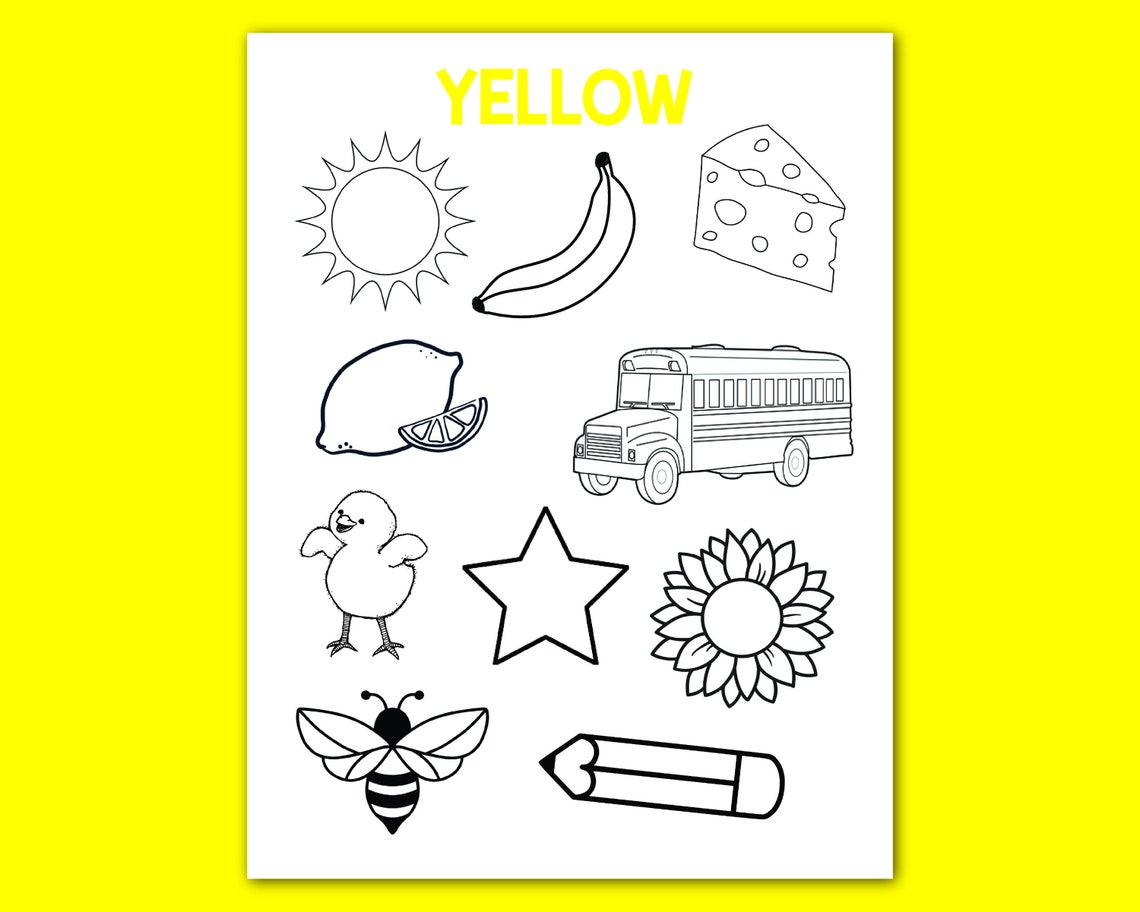 Color by Category Coloring Pages, Red Object Coloring Page, Orange ...