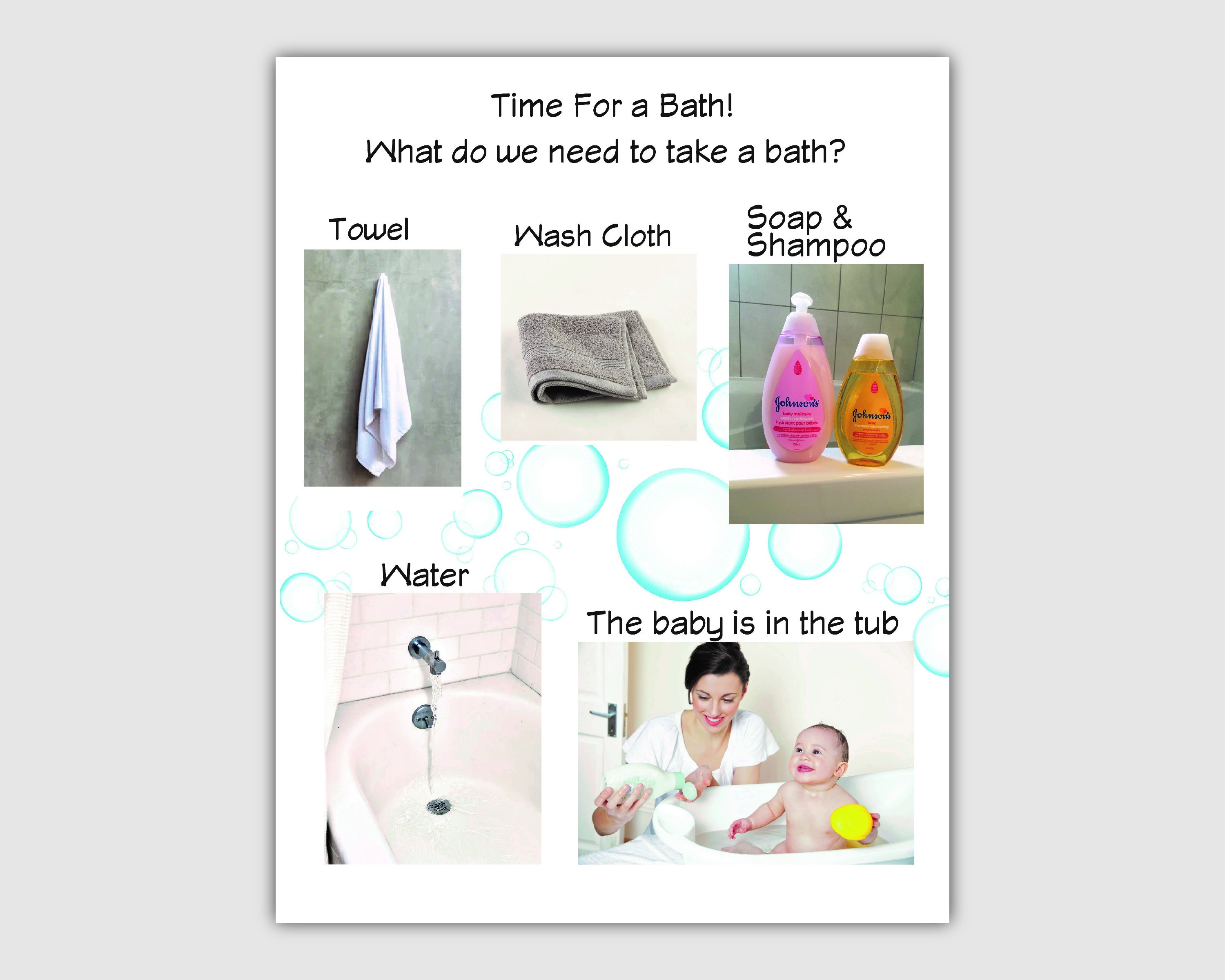 Toddler Learning Bath Time Activity, Kids Printout, Digital Download ...