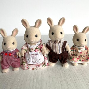 Calico Critters Vintage Periwinkle Sweet Pea Rabbit Family, Perfect for ...