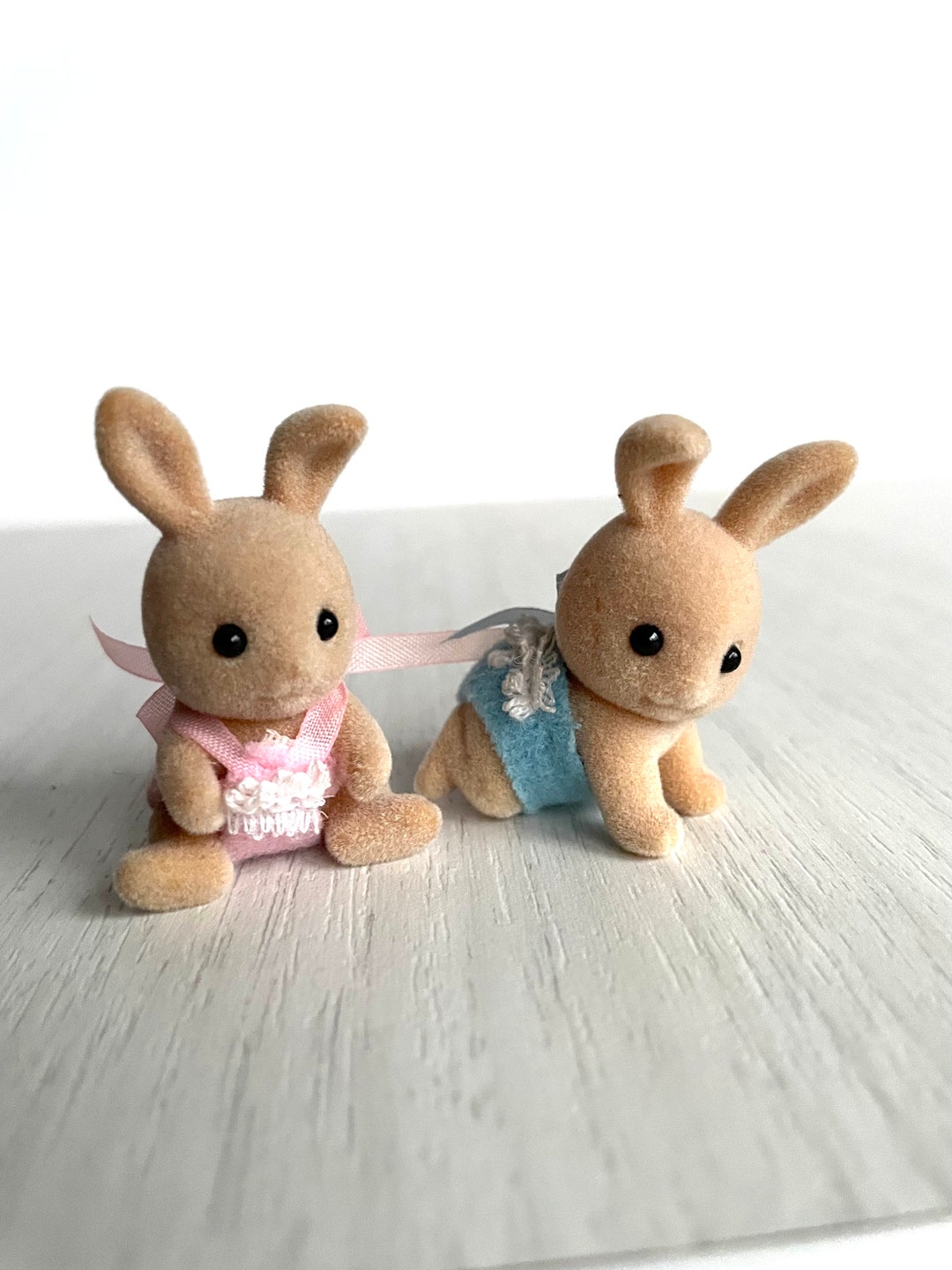 Vintage Calico Critters Ivory Rabbit Babies in Excellent Condition ...