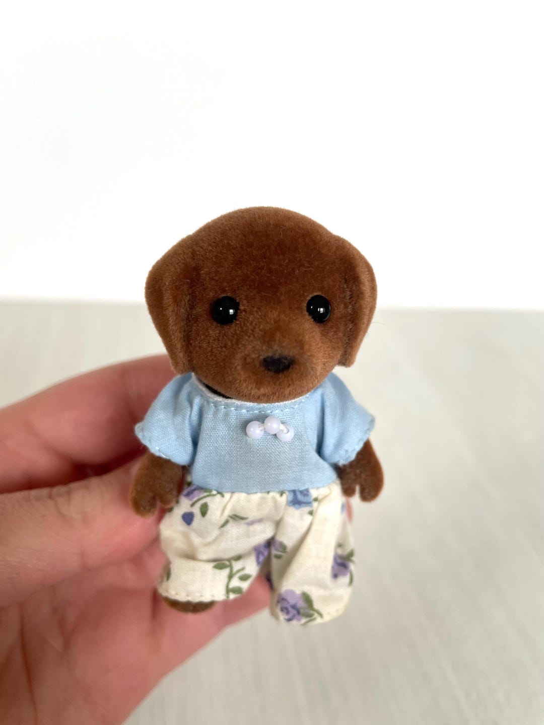 Calico Critters Vintage Chocolate Labrador Dog Mother With Gripping ...