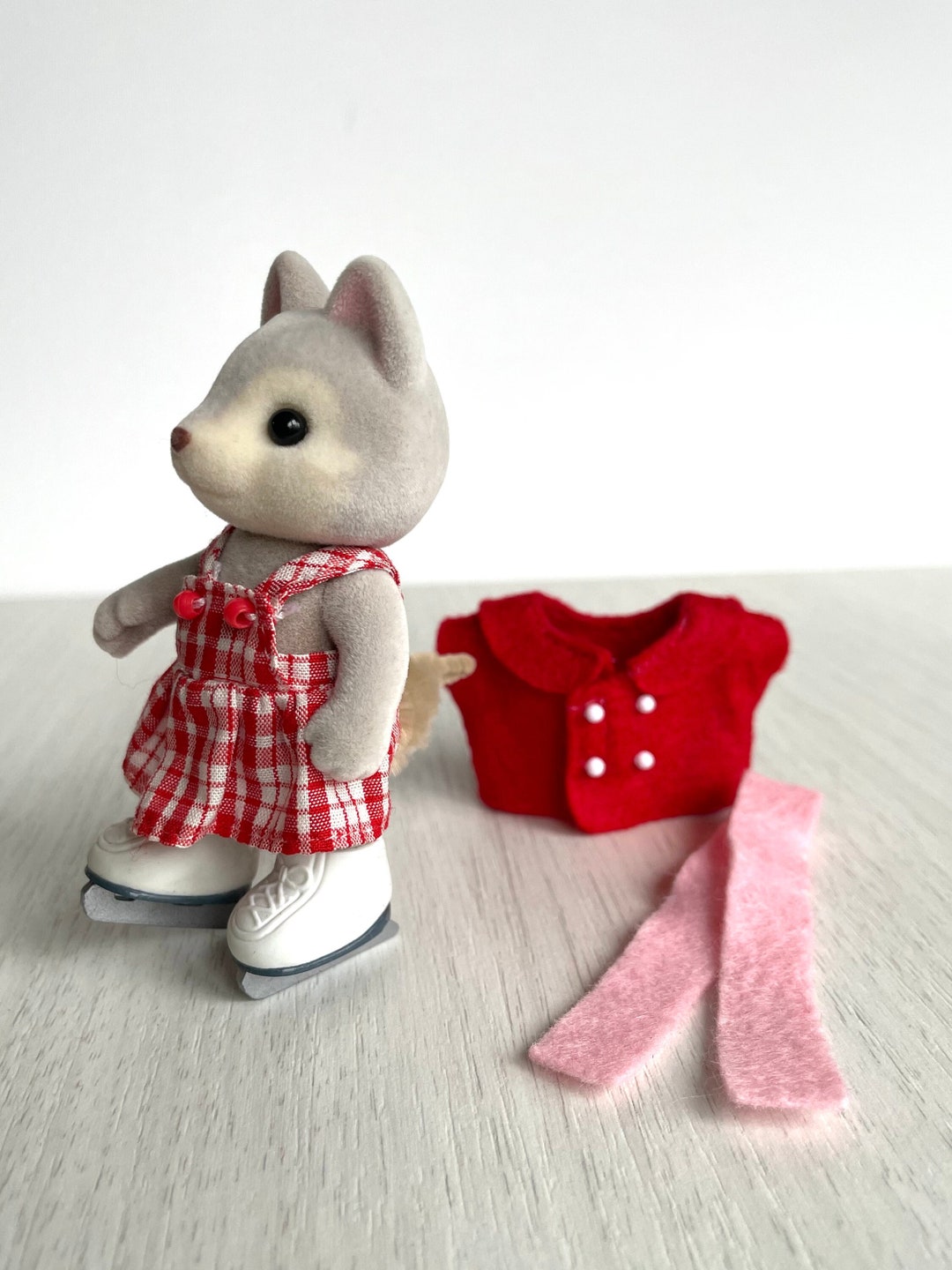 Calico Critters Vintage Winter Outfit With Ce Skates Scarf - Etsy