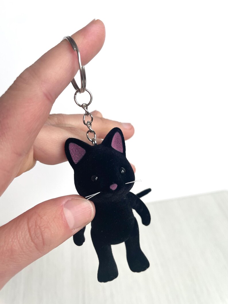 Black Cat Keychain, Calico Critters Lover Gift - Etsy