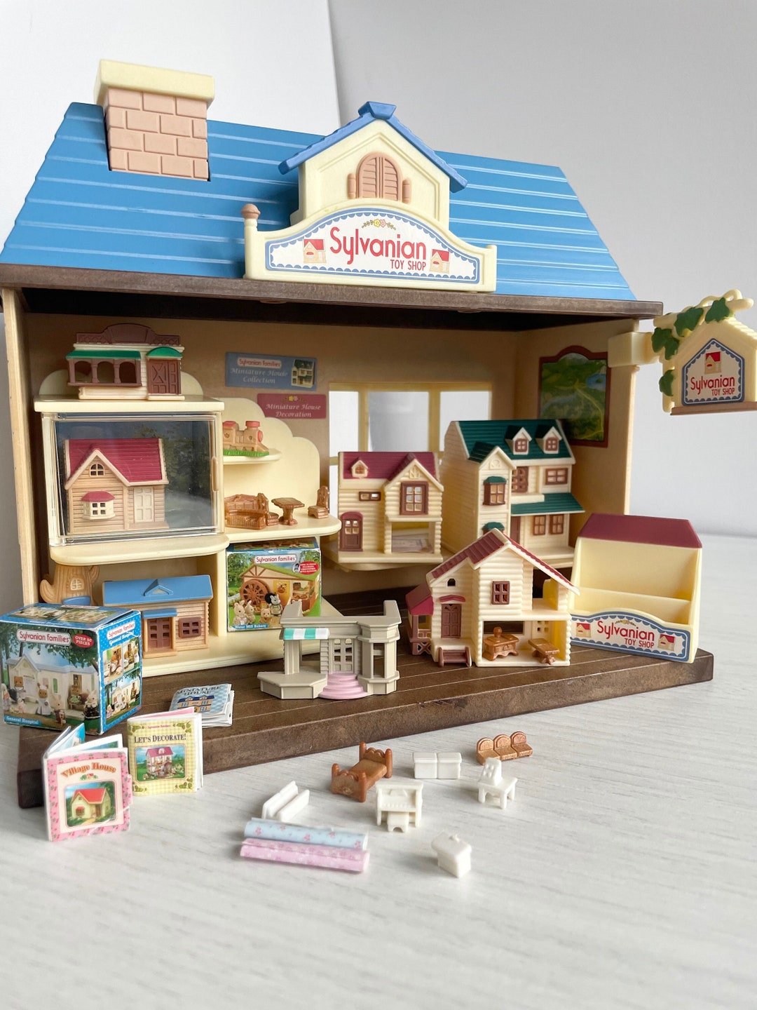 Calico Critters Miniature Houses Vintage Toy Shop Nearly - Etsy
