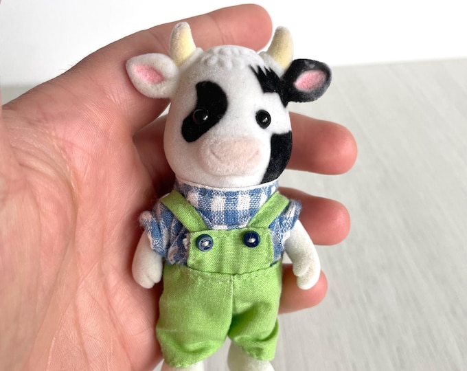 Calico Critters Friesian Cow Dad, Sylvanian Fresian Cow Father in Very ...