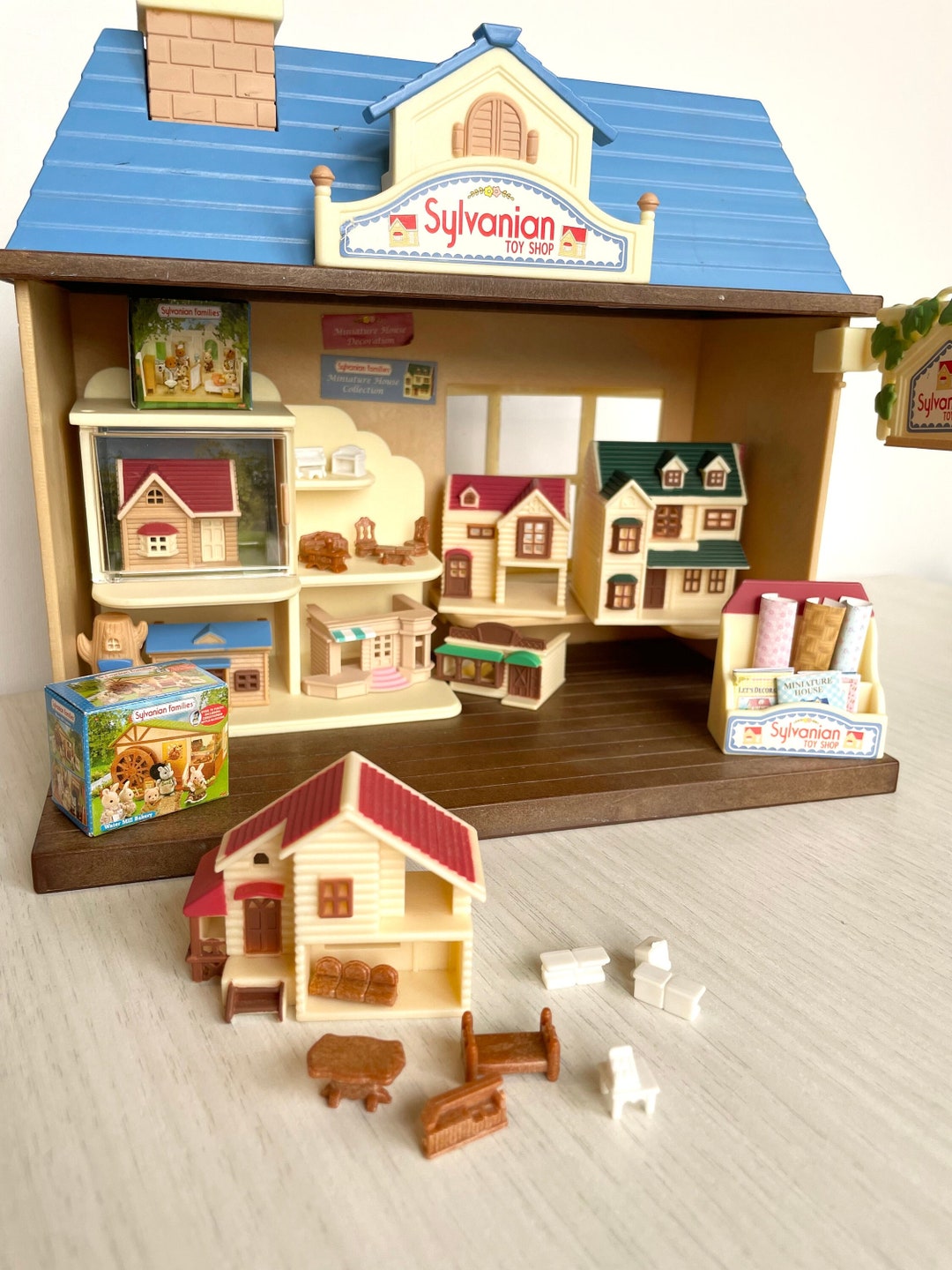 Calico Critters Miniature Houses Vintage Toy Shop Nearly Complete, in ...