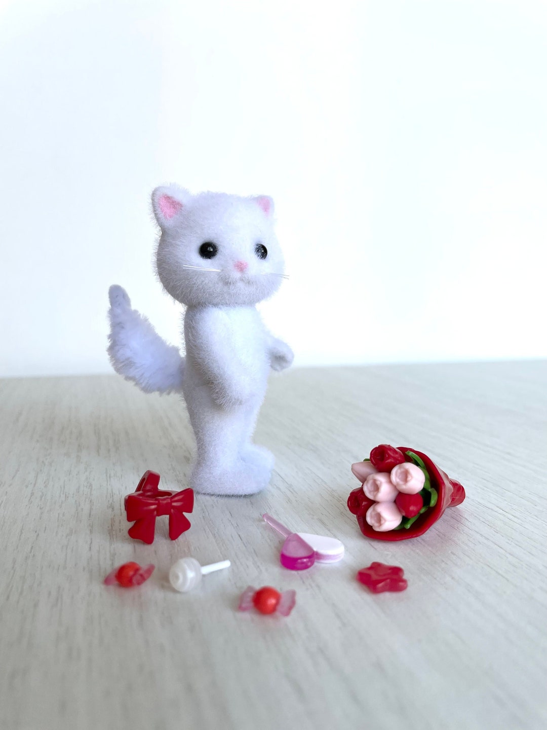 Calico Critters Love Valentine's Custom Bundle With Flowers, Candy ...