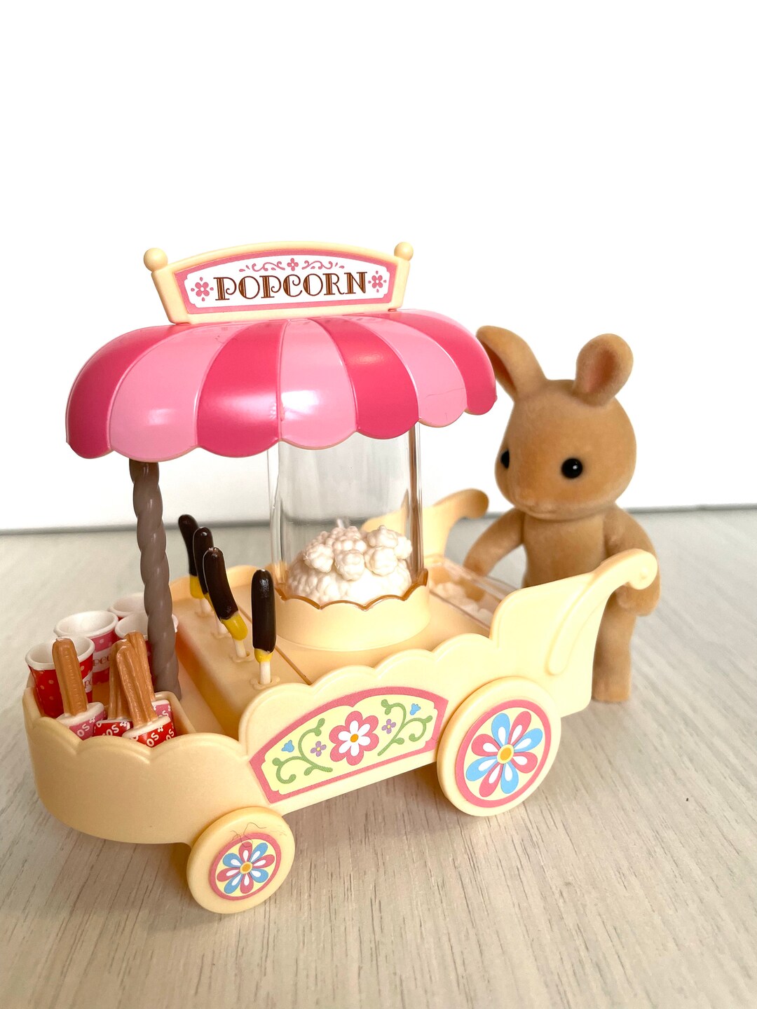 Calico Critters Discontinued Popcorn Cart Brand New in Factory Sealed ...