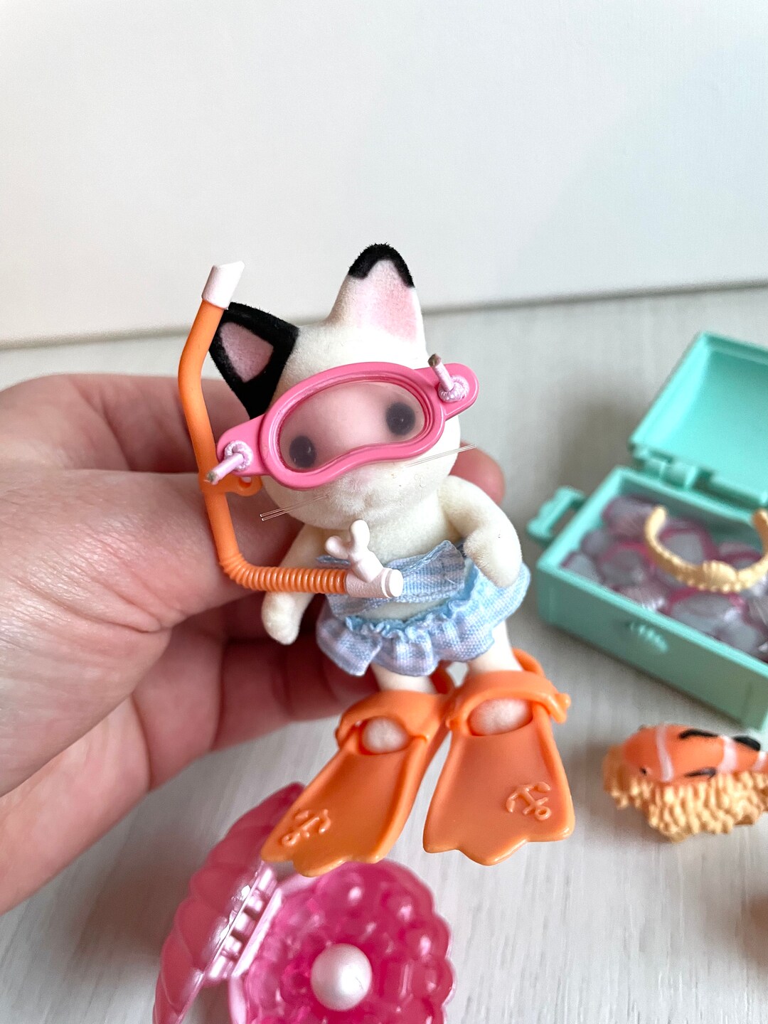 Calico Critters Seaside Treasure Set Snorkle and Flippers - Etsy Canada