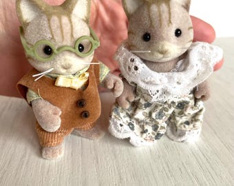 Sylvanian Families Macavity Cat Grandparents Vintage Calico Critters ...