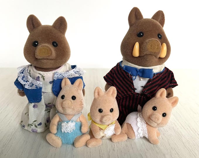 Sylvanian Families Macavity Cat Grandparents Vintage Calico Critters ...