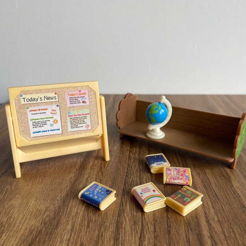 Calico Critters Country School Spares: Globe Books - Etsy