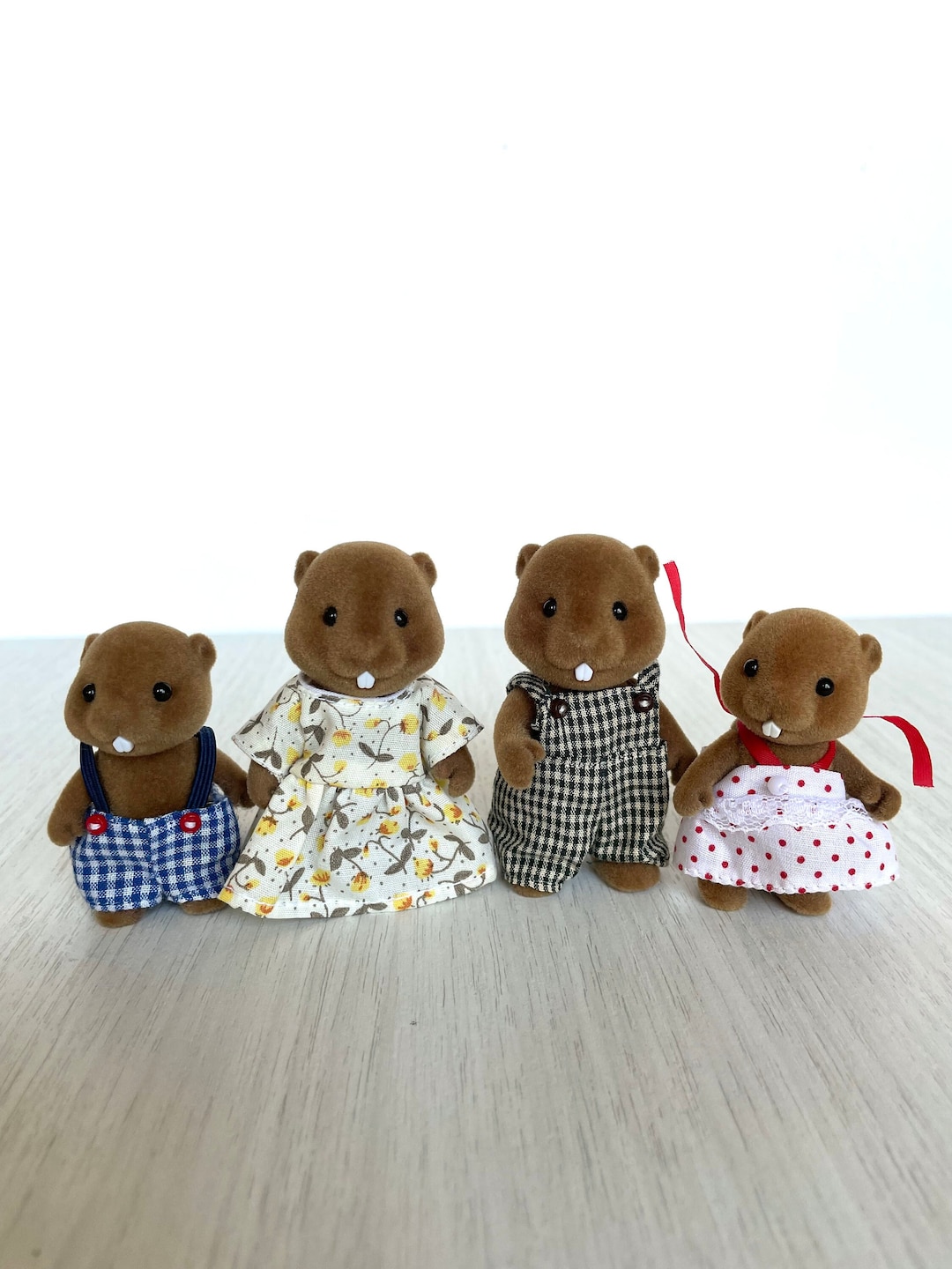 Calico Critters Waters Beaver Family With Gripping Hands, Vintage ...