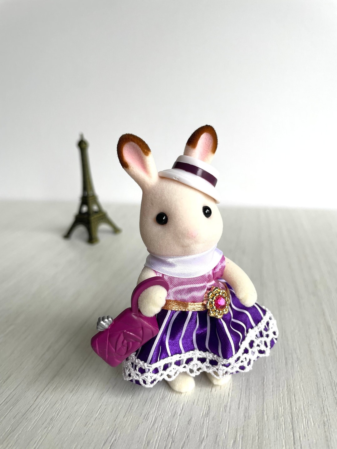 Calico Critters Stella the Chocolate Rabbit With Elegant Outfit ...