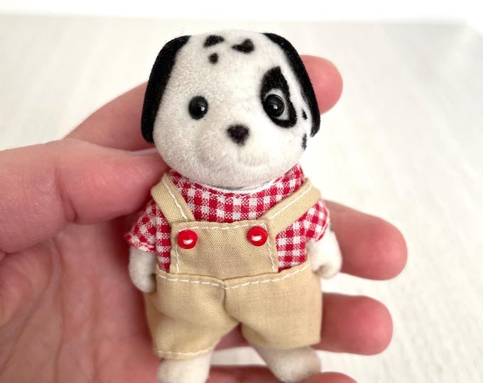 Calico Critters Kennelworth Dalmation Dad, Flocked Miniature Animal ...