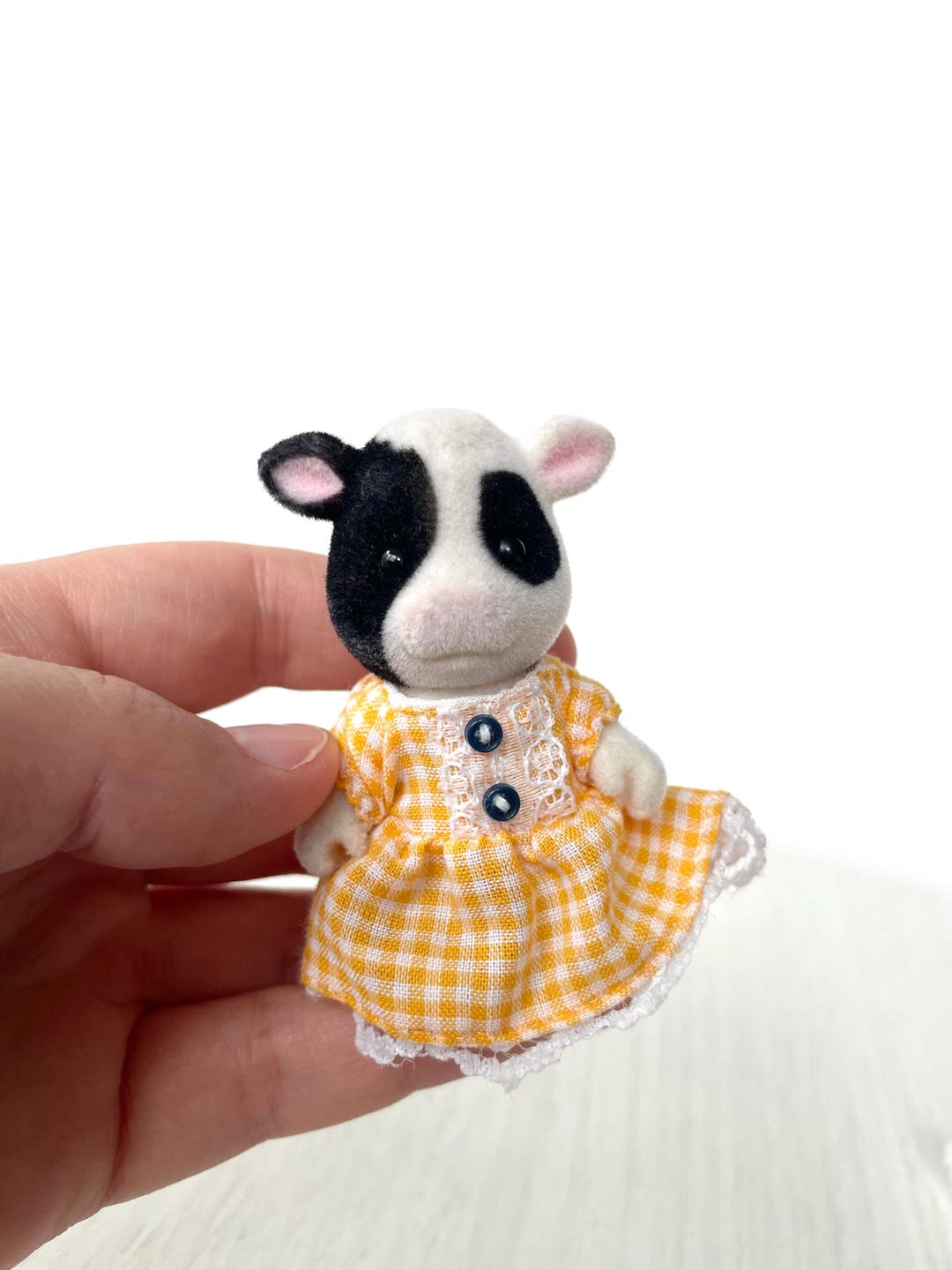 Calico Critters Vintage Buttercup Cow Little Girl, Sylvanian Fresian ...