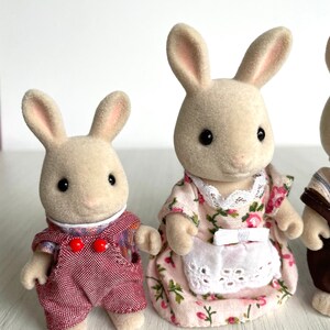 Calico Critters Vintage Periwinkle Sweet Pea Rabbit Family, Perfect for ...