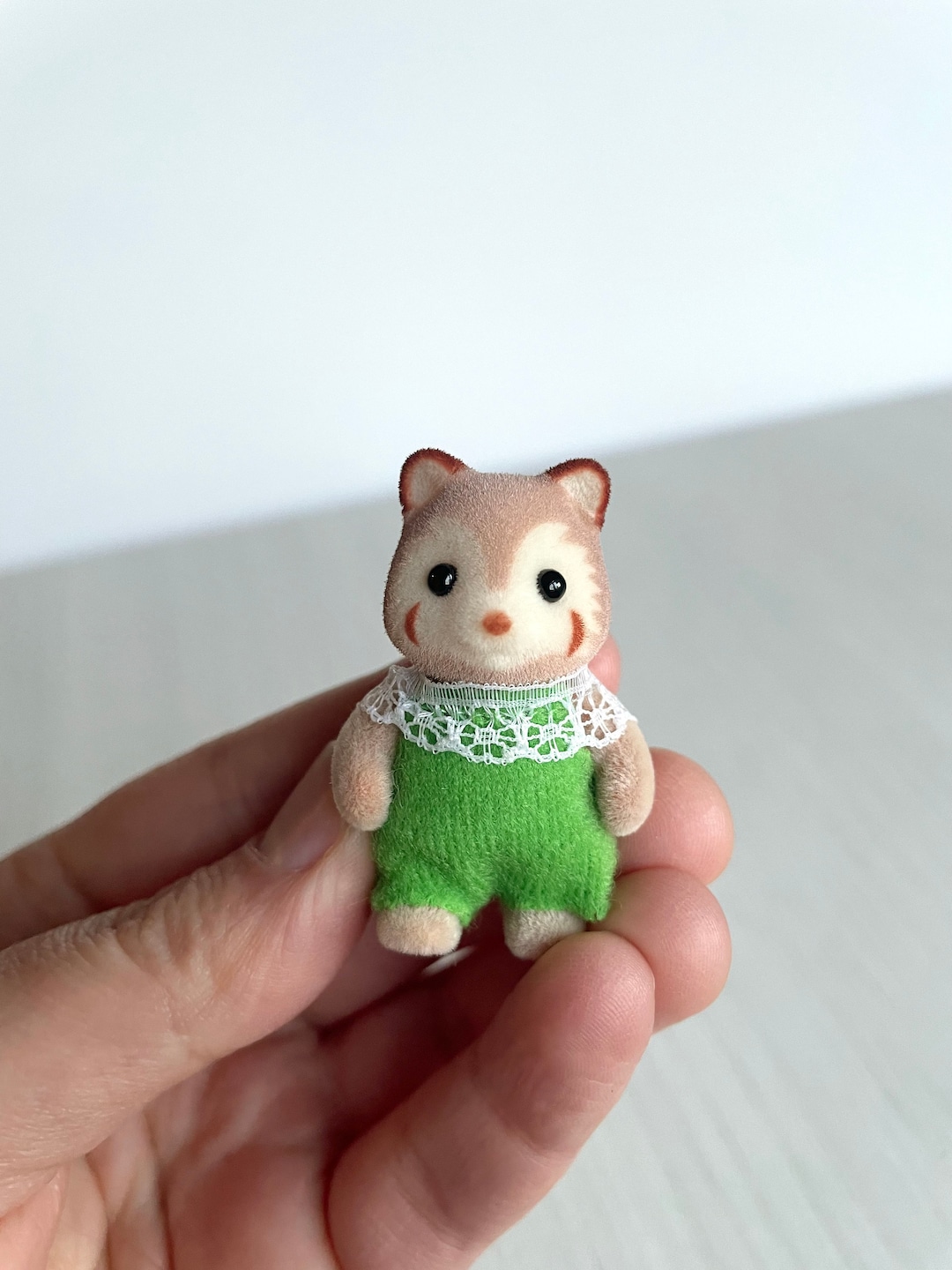 Calico Critters Raccoon Baby, Jointed Standing in Brand New Condition ...