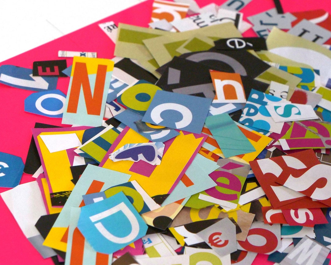 200 Ransom Letters Magazine Cutouts Collage Scrapbooking - Etsy