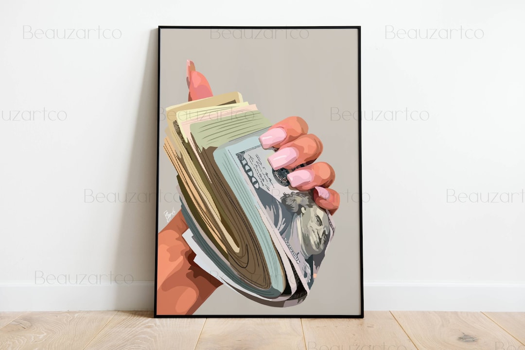 Black Art Prints | Boss Lady Art, Girl With Cash Art, Money Art ...