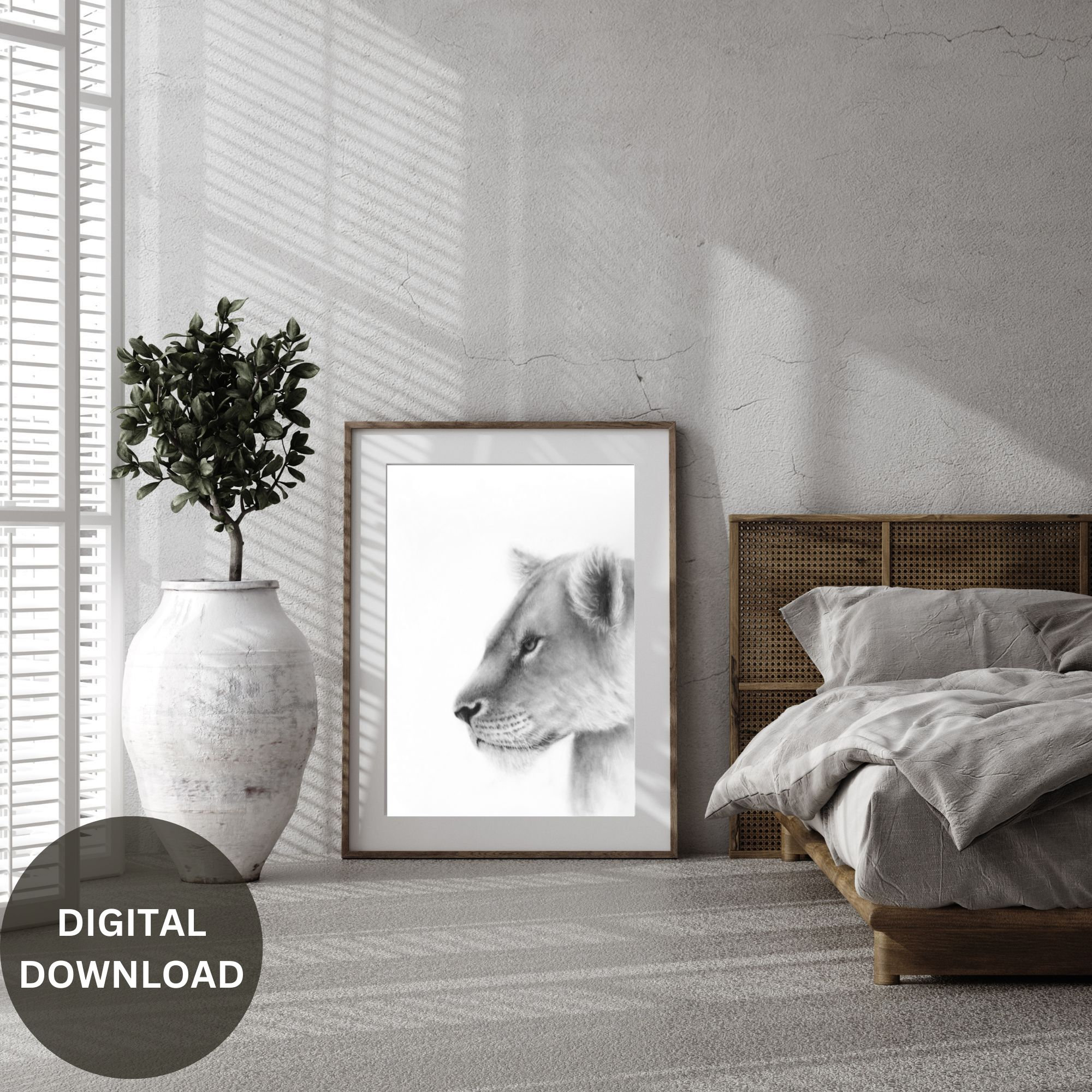 Beautiful Lioness Print, Wall Art, Animals, Lioness Art, Digital ...