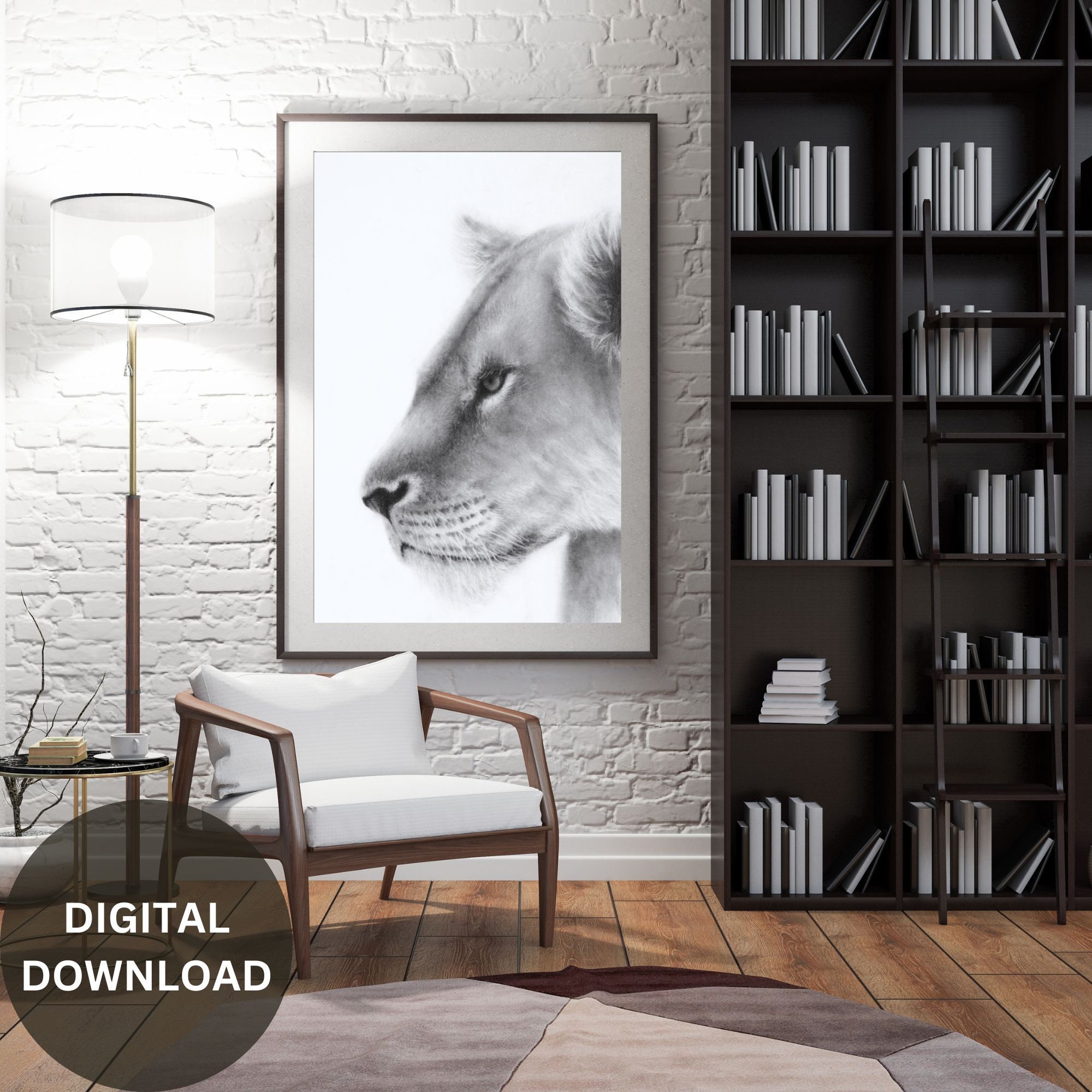 Beautiful Lioness Print, Wall Art, Animals, Lioness Art, Digital ...