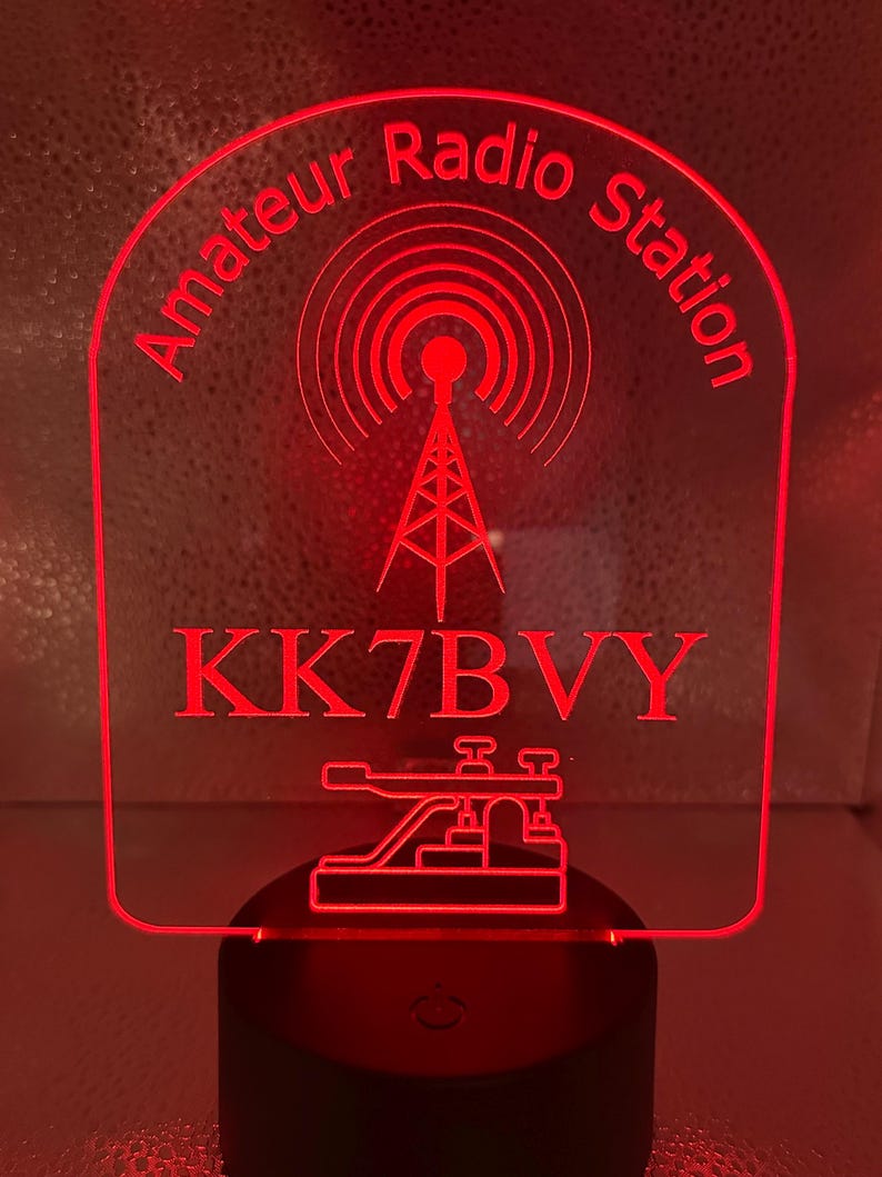 Ham Radio Call Sign Acrylic LED Sign - Etsy