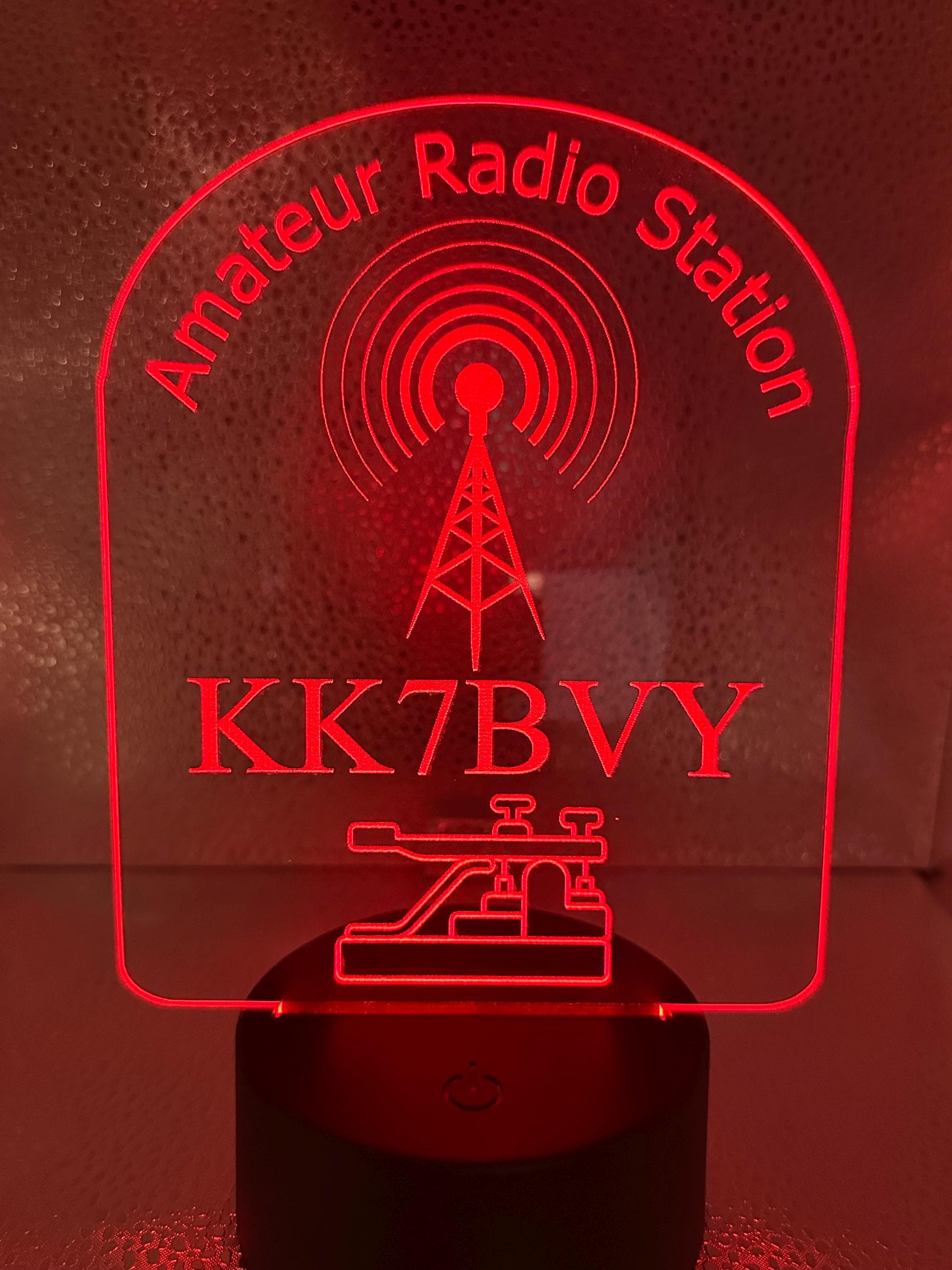Ham Radio Call Sign Acrylic LED Sign - Etsy