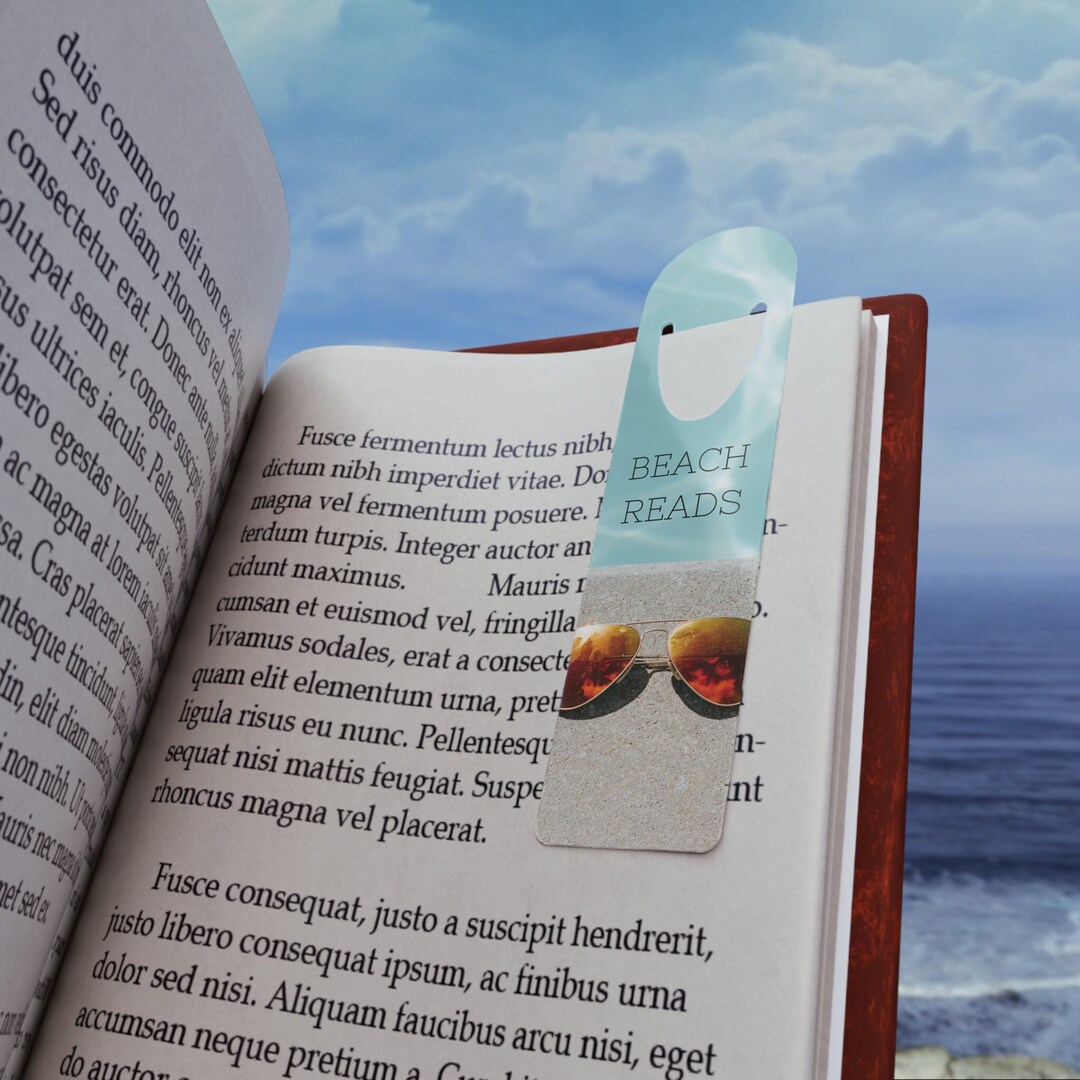 Beach Bookmark, Vacation Bookmark, Bookish Gift, Metal Bookmark, Cute Bookmark, Stocking Stuffer ...