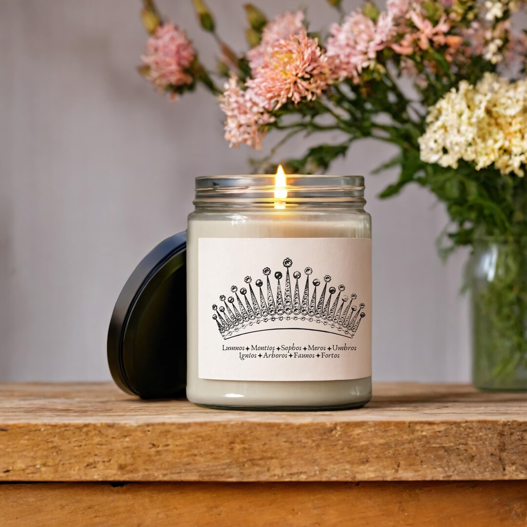 Diem Bellator Crown Candle, Spark of the Everflame, Vegan Soy Wax ...