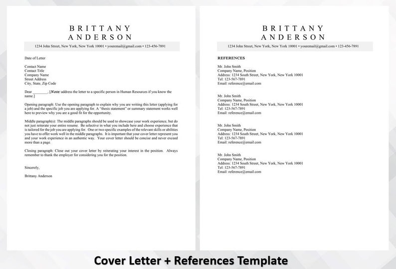 ATS Resume Template for Word, ATS Friendly Resume Template Word, ATS Cv ...