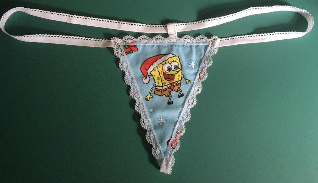 Womens SPONGEBOB SQUAREPANTS SANTA Christmas String Thong Underwear - Etsy