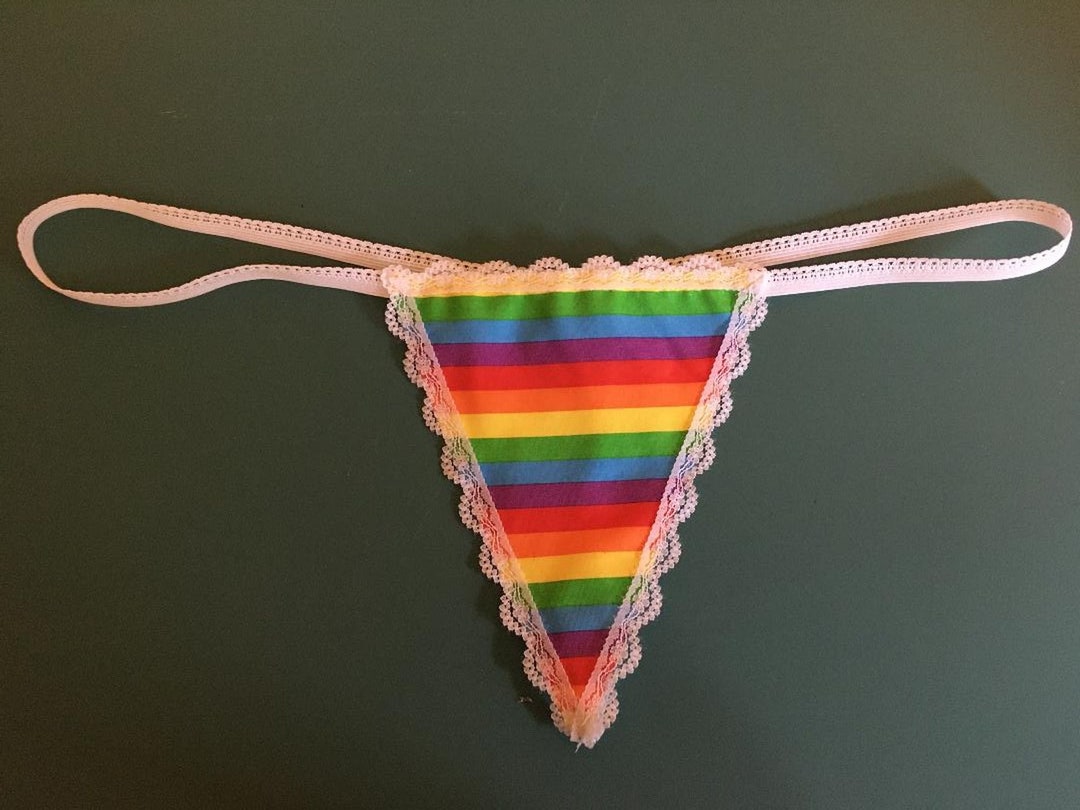 Womens RAINBOW Gay Pride String Thong Underwear - Etsy