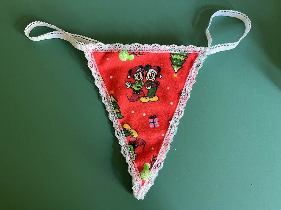 Womens MICKEY MINNIE MOUSE Christmas String Thong Disney - Etsy