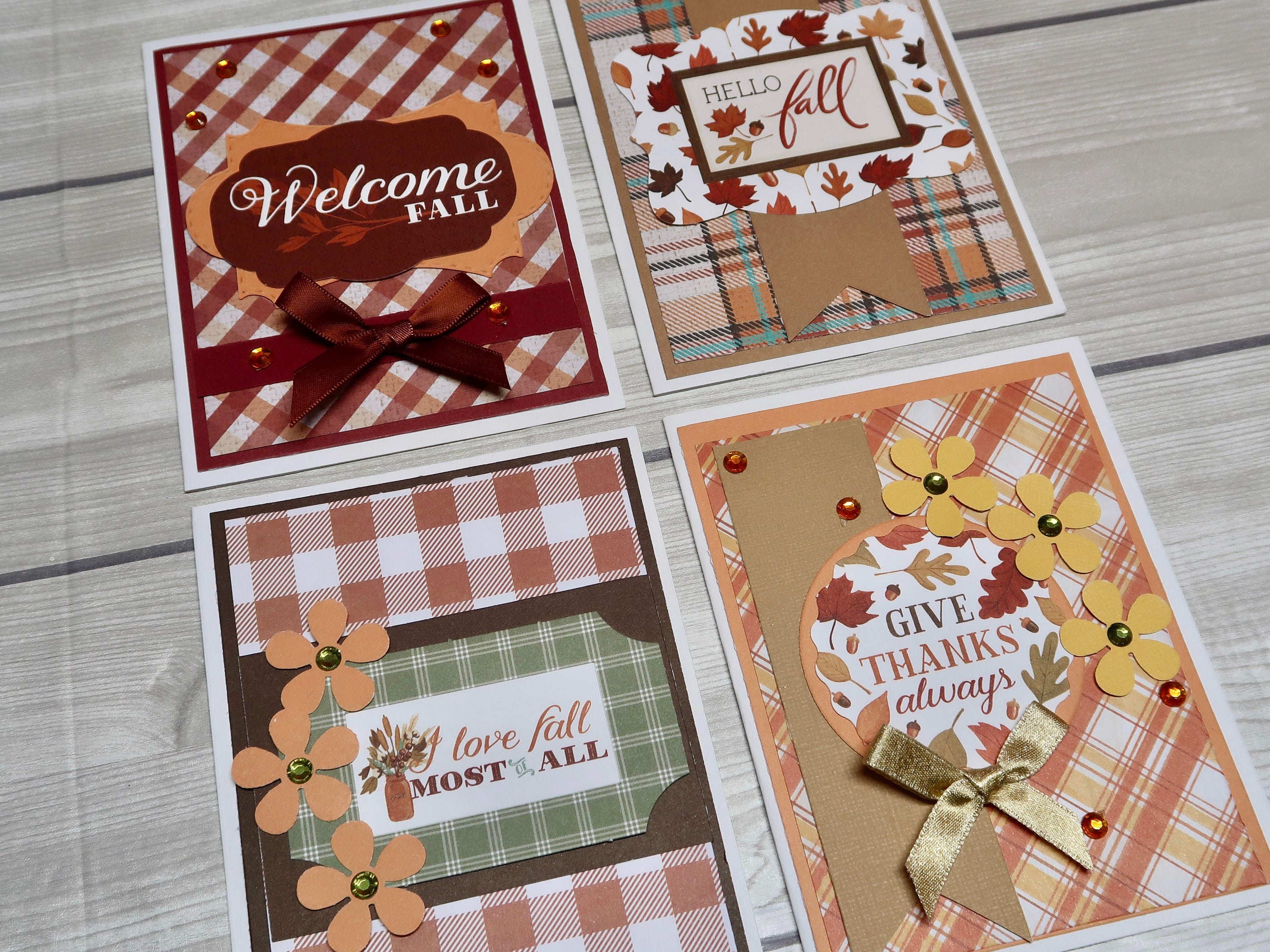 Fall Handmade Cards, Hello Fall, Welcome Fall, Give Thanks, Love Fall ...