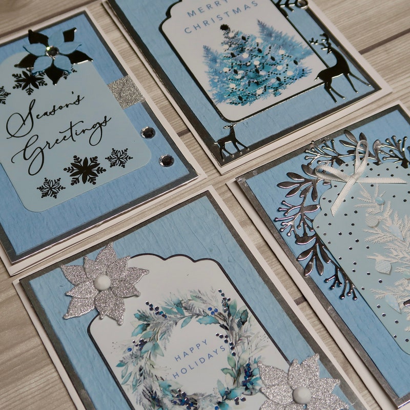 Blue Christmas Cards - Etsy