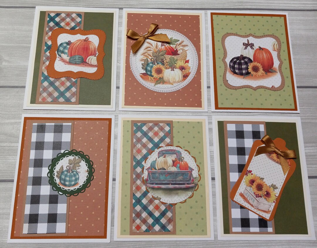 Fall Greeting Card DIY Kit, Thanksgiving Cards, Make Greeting Cards ...