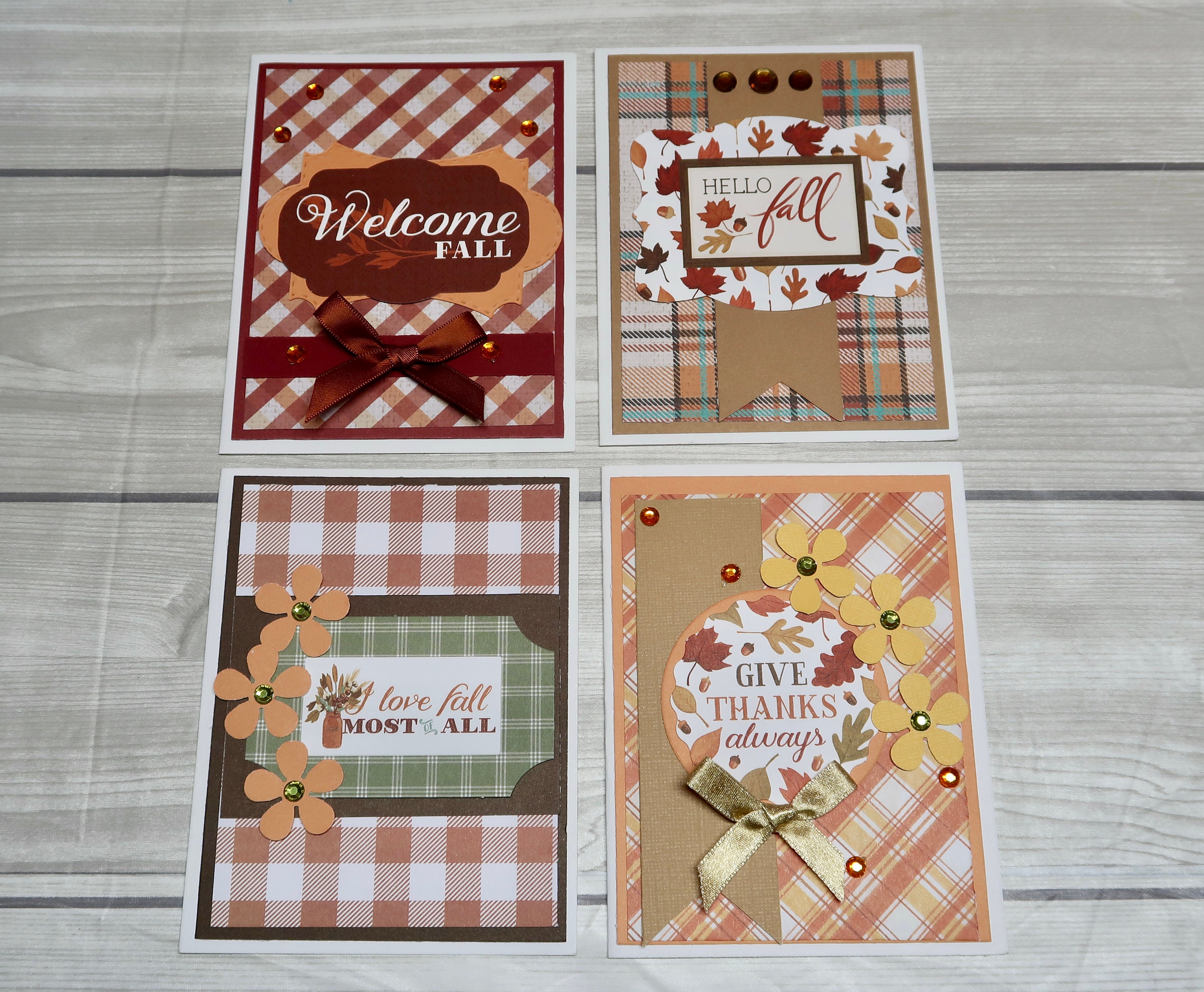 Fall Handmade Cards, Hello Fall, Welcome Fall, Give Thanks, Love Fall ...