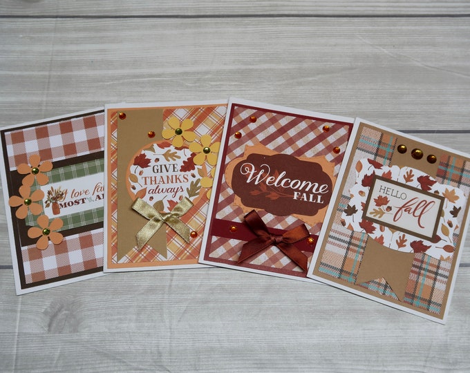 Fall Handmade Cards, Hello Fall, Welcome Fall, Give Thanks, Love Fall ...