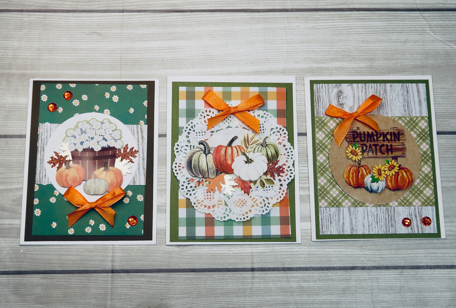 Pumpkin Patch Fall Card Making Kit: Handmade A2 Cards - Etsy